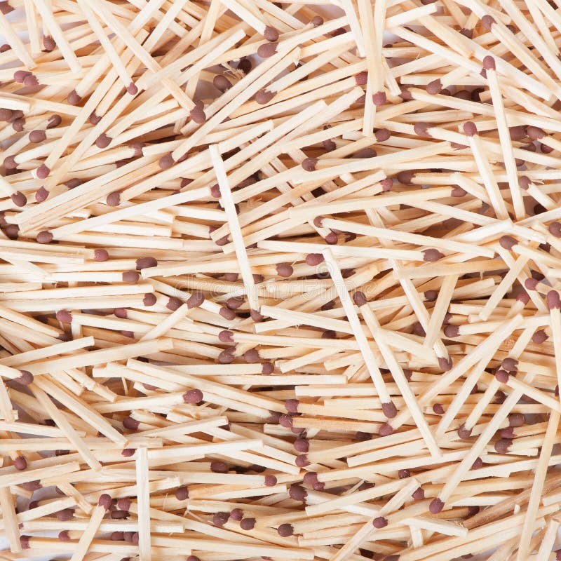 Heap of Wooden Matches with a Sulfur Head for Texture Stock Photo ...