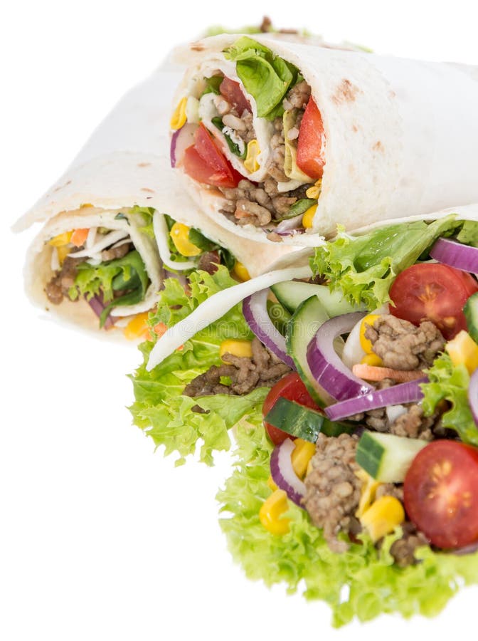 Heap of Wraps on white stock photo. Image of healthy - 30272330