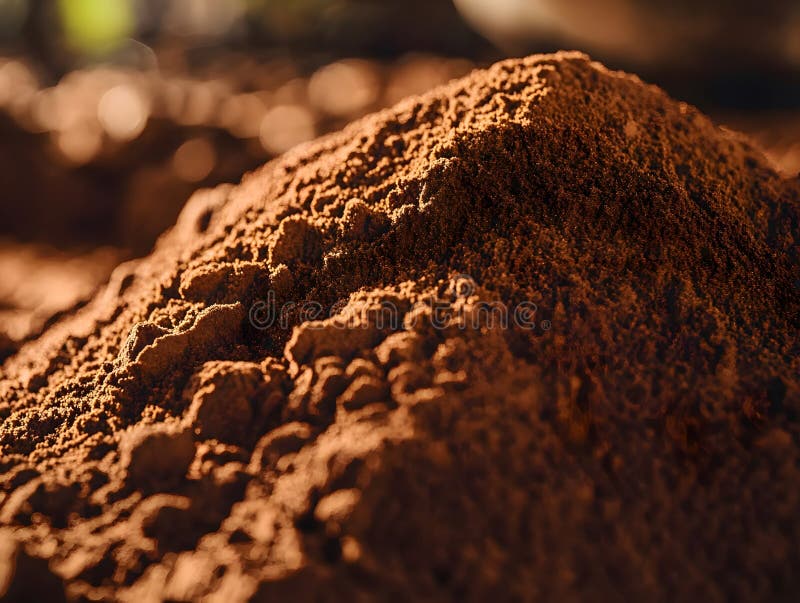 A Heaped Pile of Fine Cocoa Powder Stock Illustration - Illustration of ...