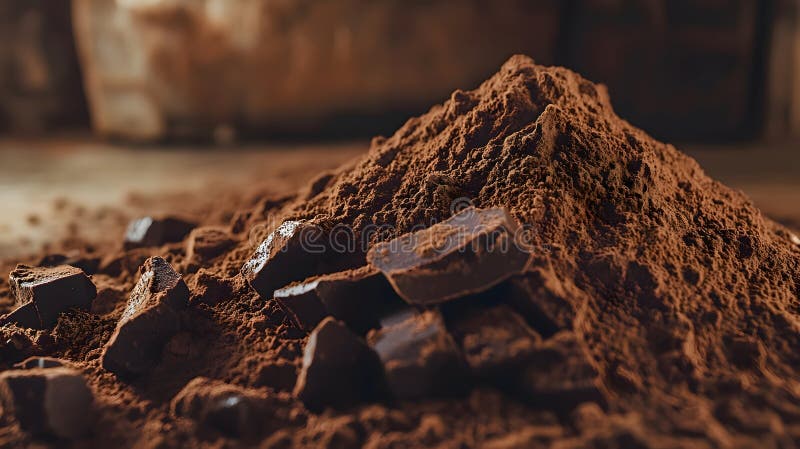 A Heaped Pile of Fine Cocoa Powder Stock Illustration - Illustration of ...