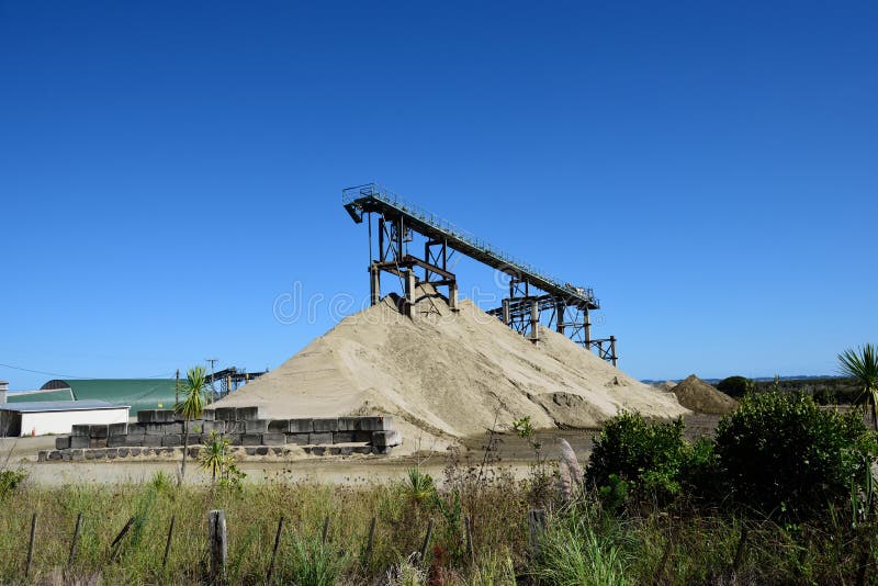Heaps of sand stock photo. Image of industrial, processing - 68181036