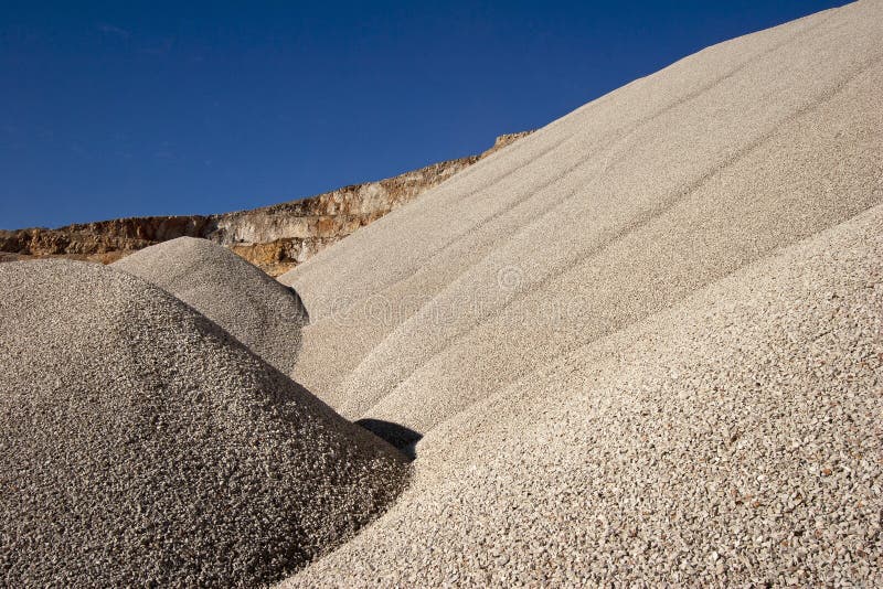 Heaps of Stone Aggregate for Road Construction Stock Photo - Image of ...
