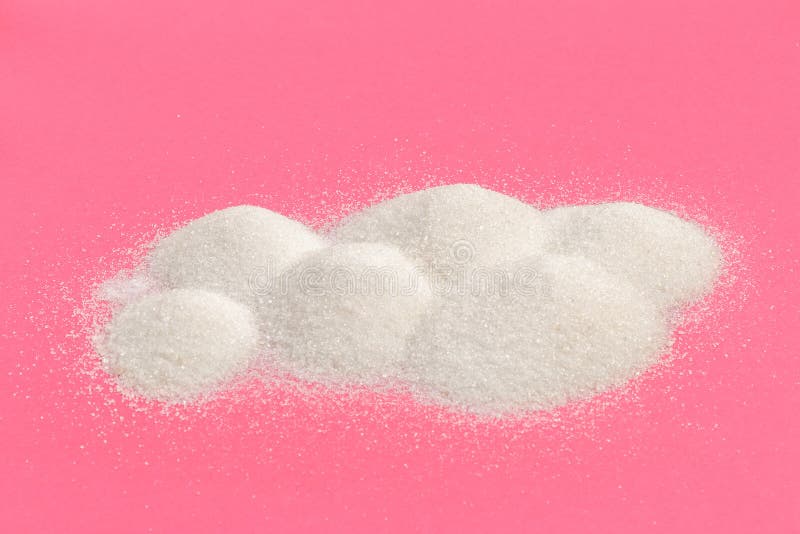 Heaps of Sugar on Pastel Background Stock Image - Image of healthy ...