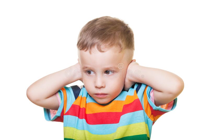 Hear nothing stock image. Image of portrait, isolated - 41458461