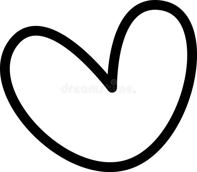 Hear Shape Outline stock vector. Illustration of vector - 321854100