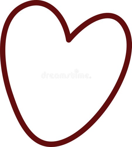 Hear Shape Outline stock vector. Illustration of shape - 299794386