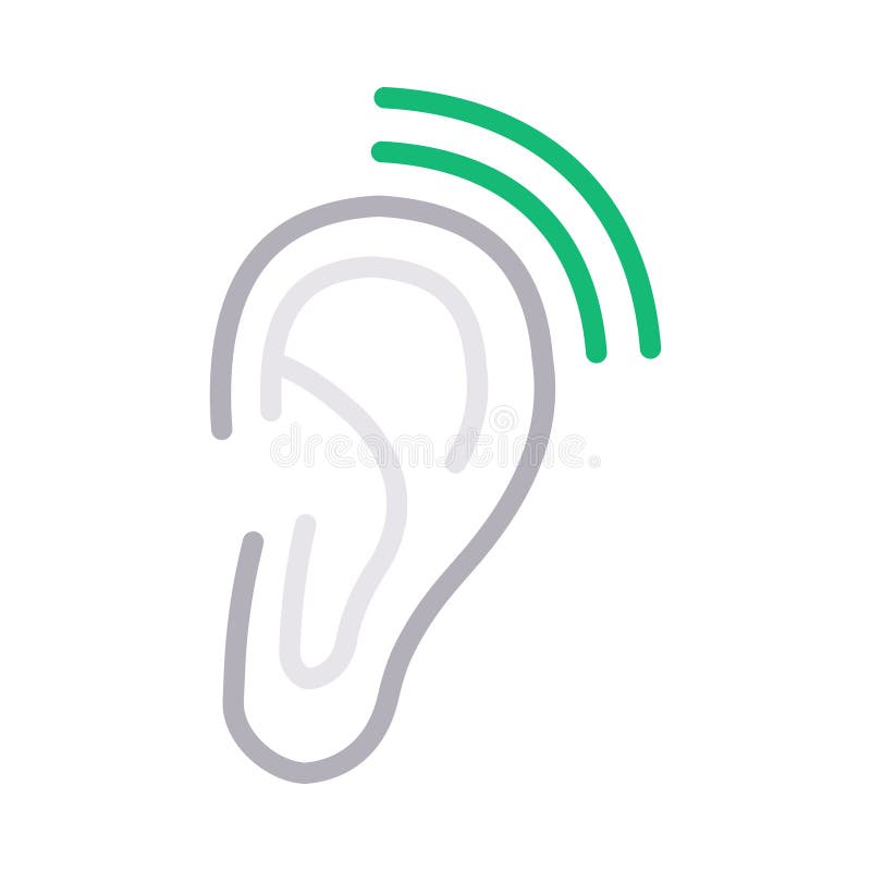 Hear Colour Line Vector Icon Stock Vector - Illustration of noise ...