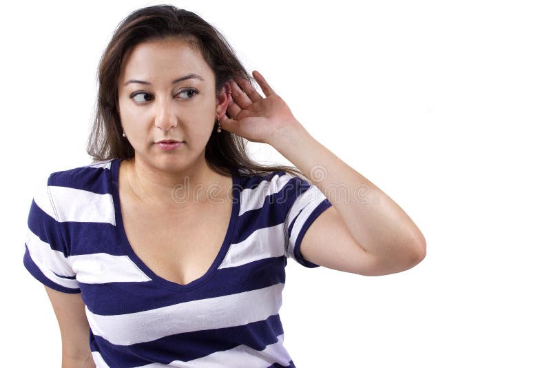 Hear stock photo. Image of hair, hearing, hand, portrait - 34618434