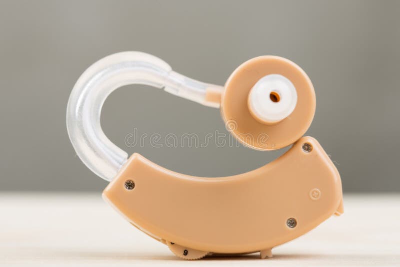 Hearing Aid Close-up on a Abstract Background Stock Image - Image of ...