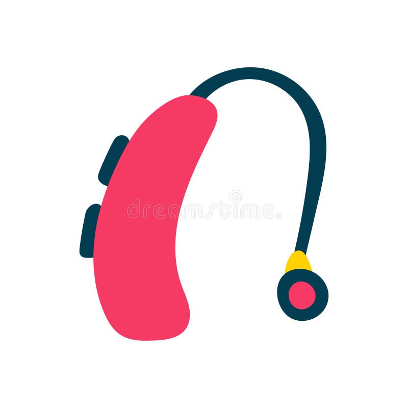A Hearing Aid for the Deaf. Vector Hearing Aid Icon. the Concept of Helping Hard-of-hearing ...