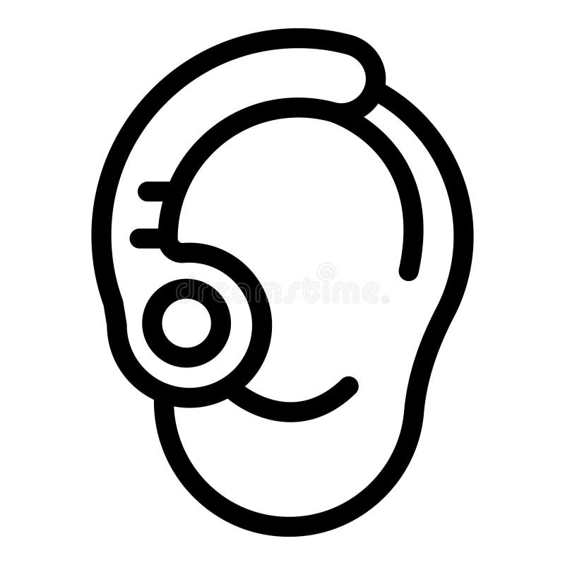 Hearing Aid Device Helping Person Listening Icon Stock Illustration ...