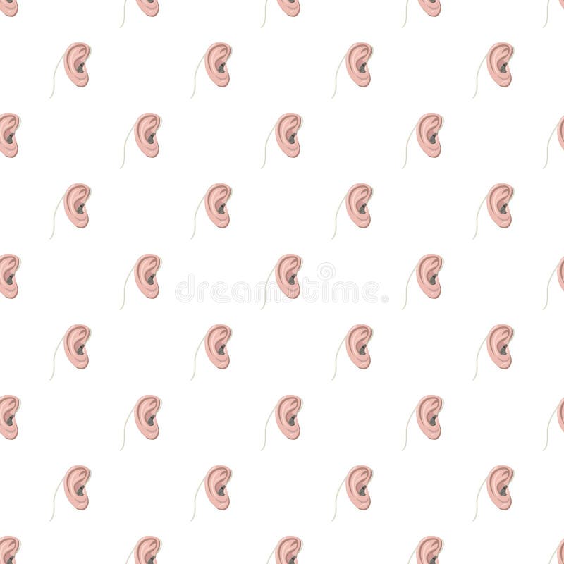 Hearing ear pattern stock vector. Illustration of modern - 120201370