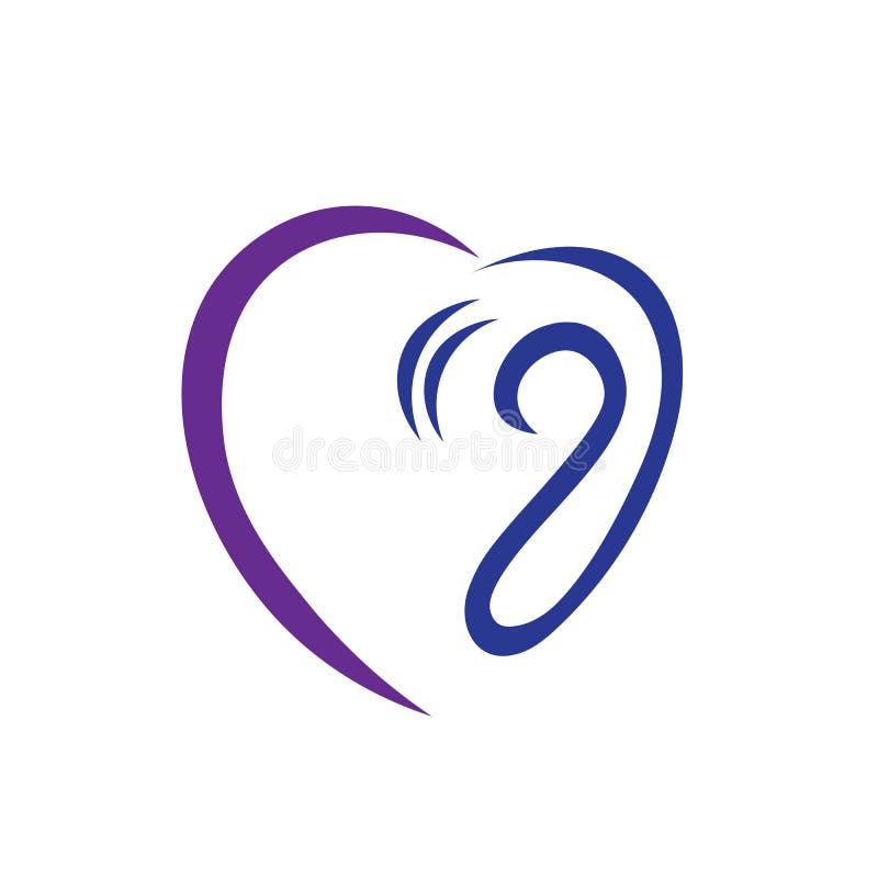 Hearing Illustration Logo Vector Stock Vector - Illustration of ...