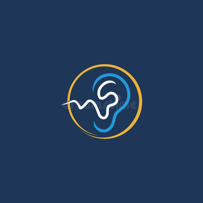 The Hearing Logo Design. Vector Illustration Abstract Ear and Wave ...