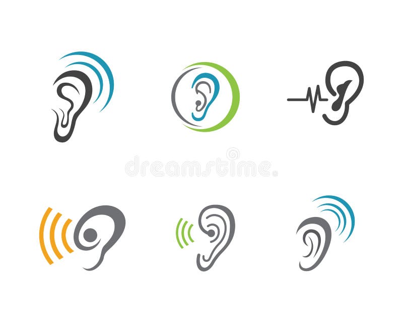 Hearing Logo Template stock illustration. Illustration of listening ...
