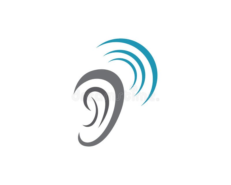 Hearing Logo Template stock illustration. Illustration of listening ...