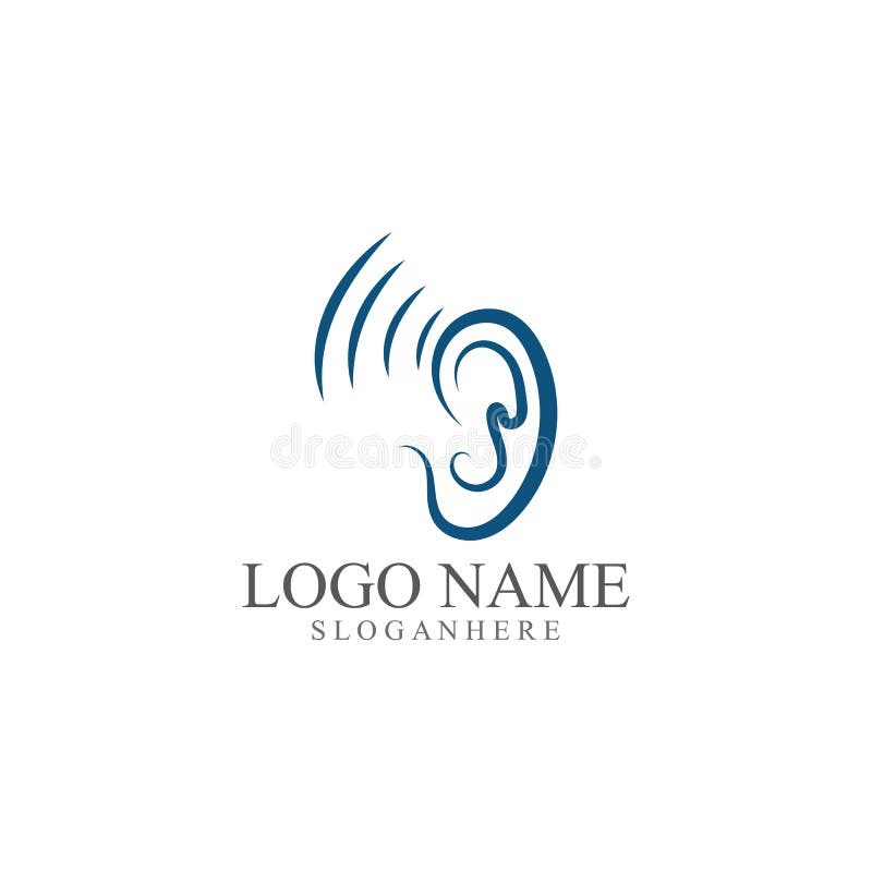 Hearing Logo Template Vector Icon Design. Stock Vector - Illustration ...