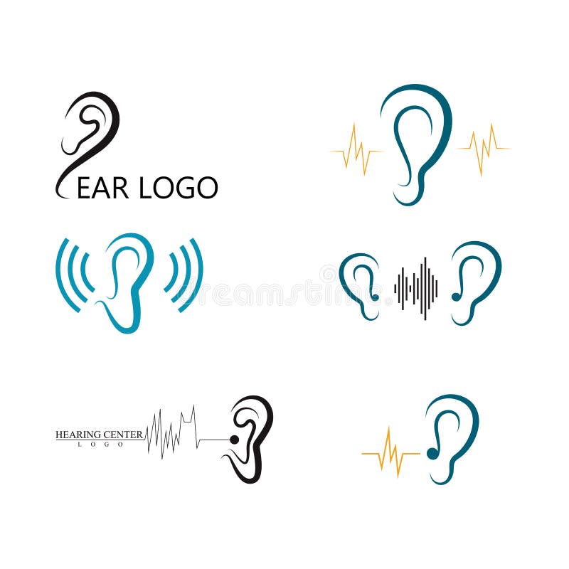 Hearing Logo Template Vector Icon Design Stock Vector - Illustration of ...