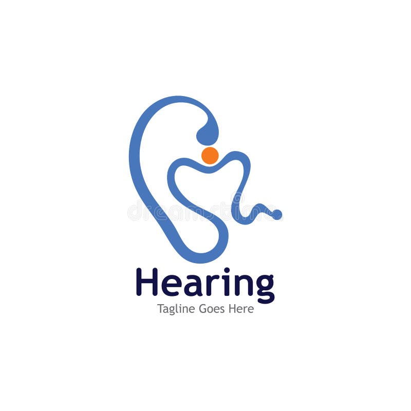 Hearing Logo Template Vector Icon Illustration Stock Illustration ...