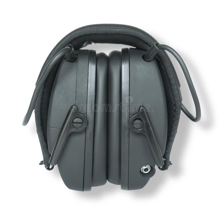 Hearing Protection Compacted for Storage Stock Image - Image of hearing ...