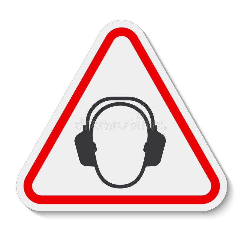 Hearing Protection Symbol Floor Sign Stock Vector - Illustration of ...