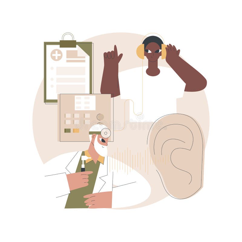 Hearing Screening Abstract Concept Vector Illustration. Stock Vector ...