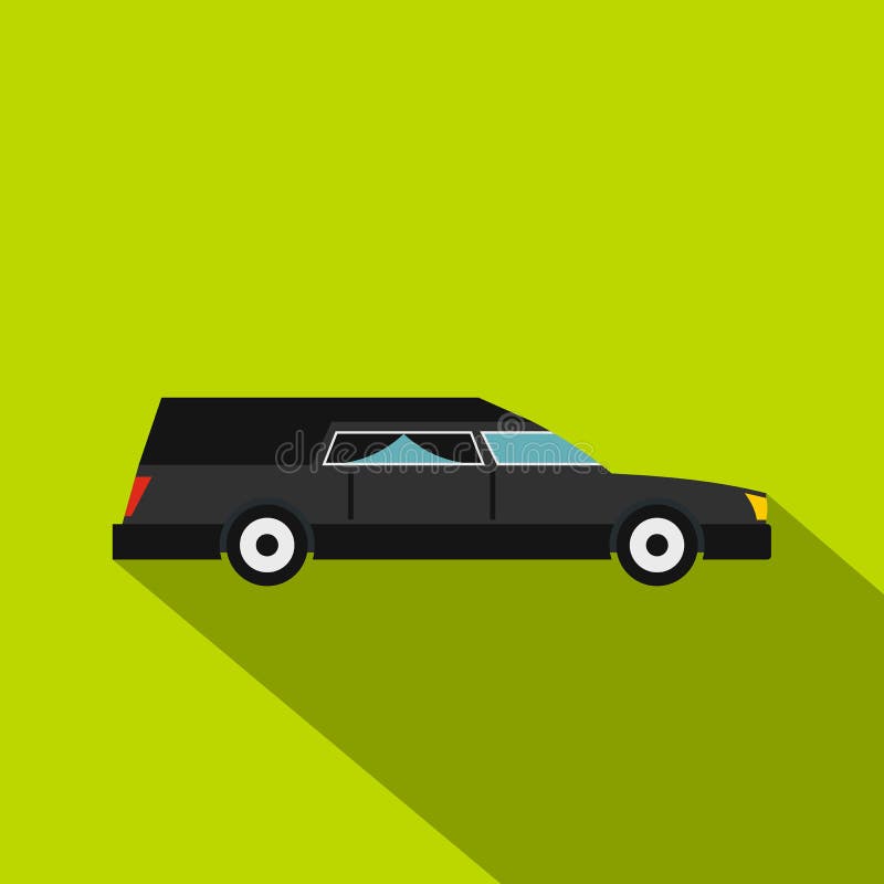 Hearse Flat Style Isolated. Carriage of Corpses for Cemetery Stock ...