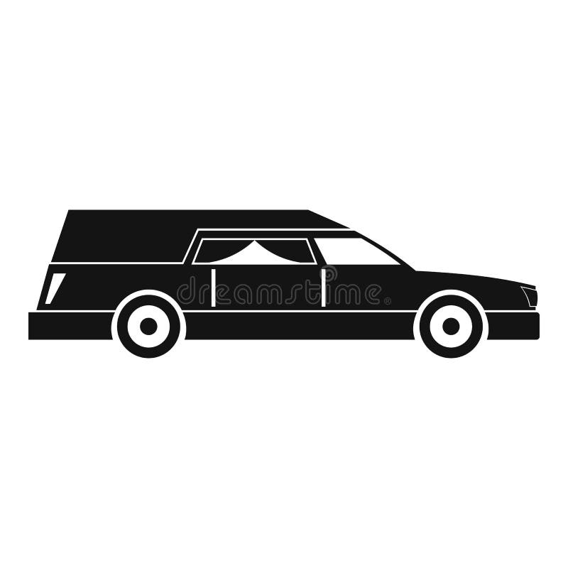 Hearse icon, flat style stock vector. Illustration of hearse - 88040377