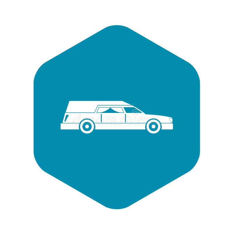 Hearse icon, outline style stock vector. Illustration of drive - 86389202