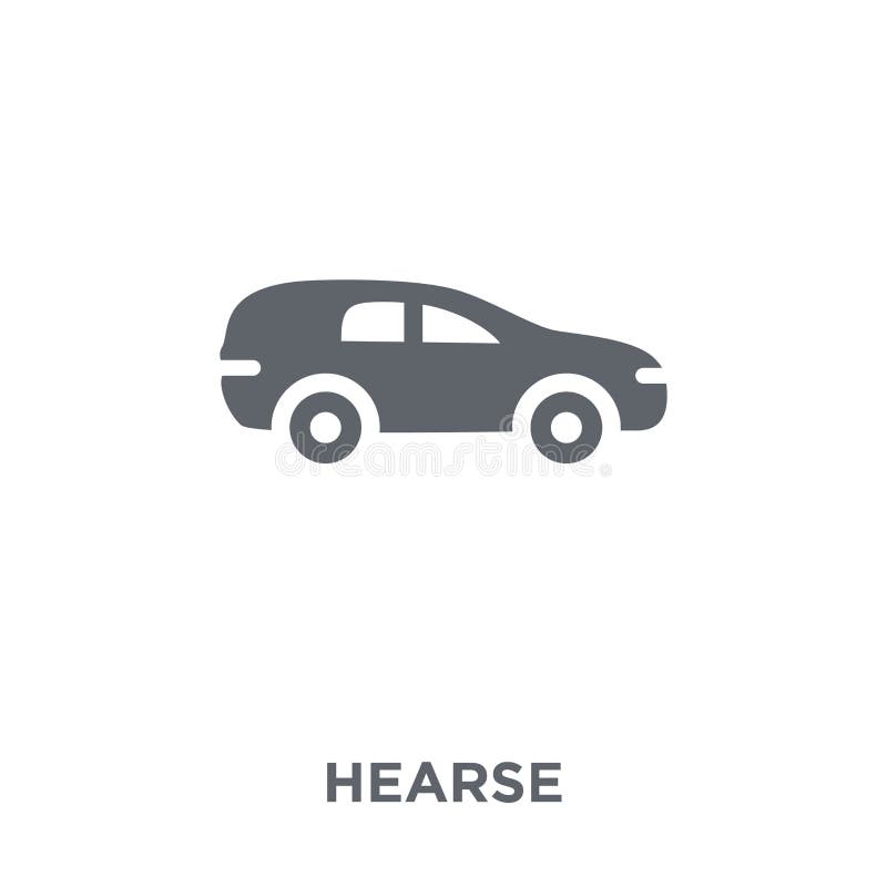 Hearse icon, outline style stock vector. Illustration of line - 80571437