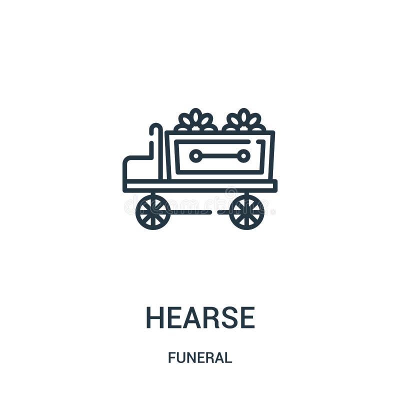 Hearse Icon In Black Style Isolated On White Background. Funeral ...