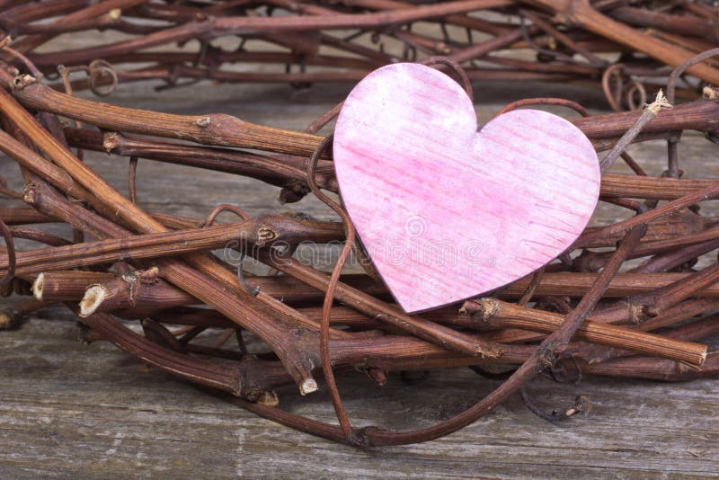 Heart stock image. Image of twig, brown, tape, twigs - 29549289
