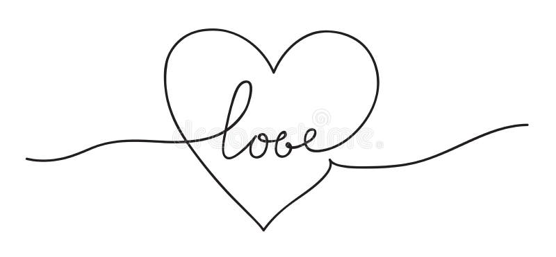 Heart Abstract Love Symbol With Handwritten Text Stock Vector