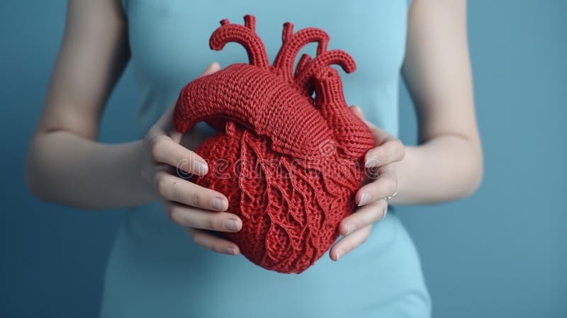 Heart Abstract Model. Cardiac Problems Concept Created with Generative ...