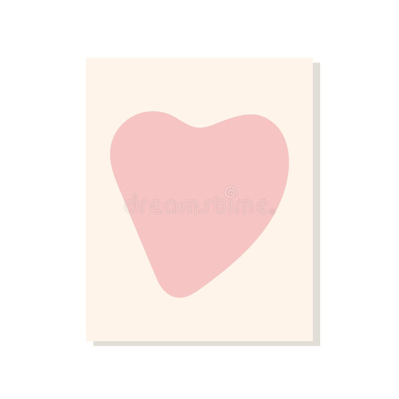 Heart Abstract Pastel Pink Shape Vector Illustration Stock Vector ...
