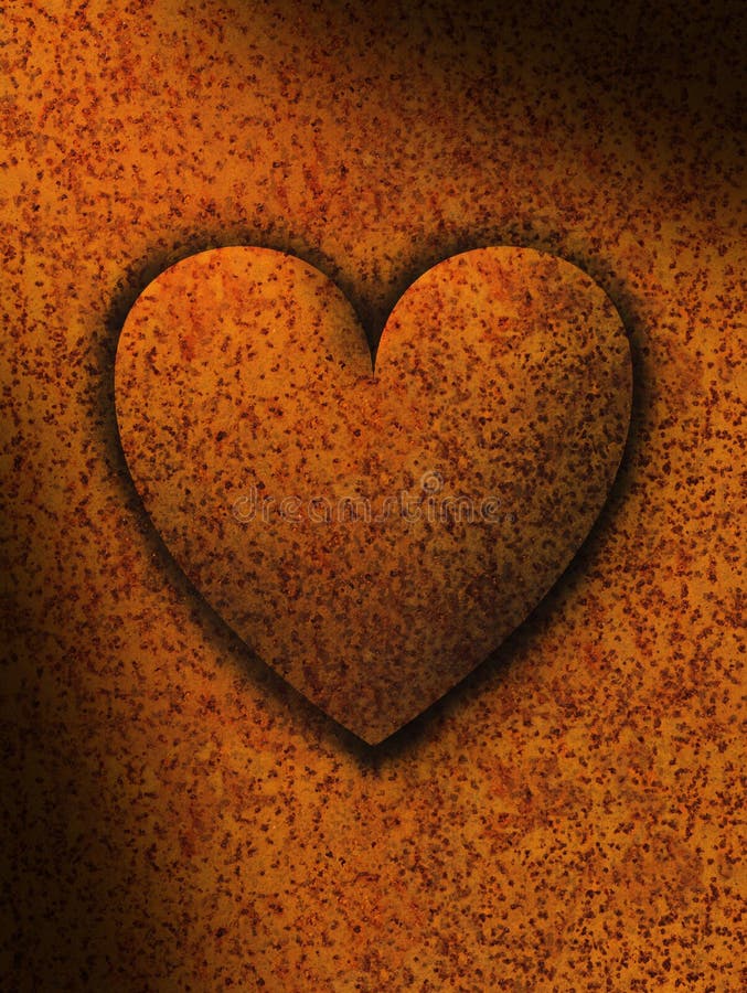Heart Against a Rusty Background Stock Image - Image of rusty ...