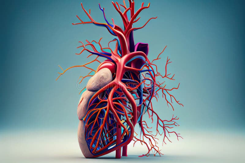 3d Cardiac Heart Anatomy Model Stock Illustrations – 685 3d Cardiac ...