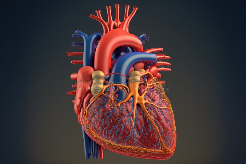 Heart Anatomy and the Human Circulatory System Stock Illustration ...
