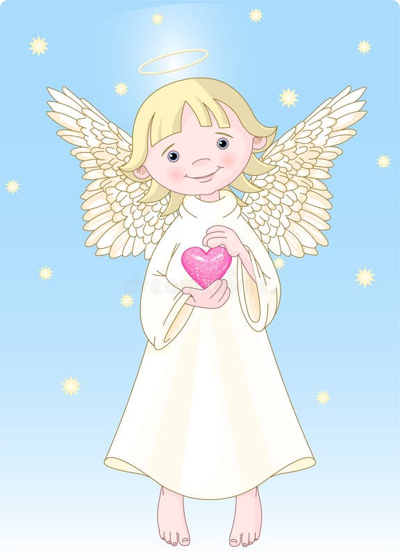 Cute Angel Heart Cartoon Stock Illustrations – 10,112 Cute Angel Heart ...