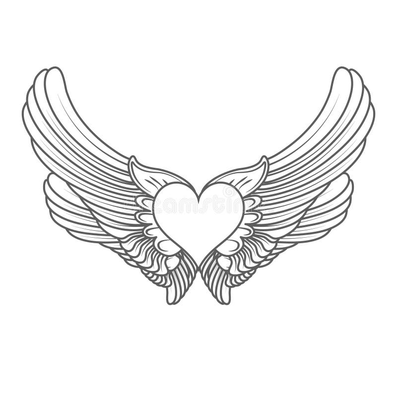 Heart Angel Design Elements Stock Vector - Illustration of mobile ...