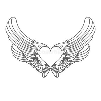 Heart Angel Design Elements Stock Vector - Illustration of mobile ...