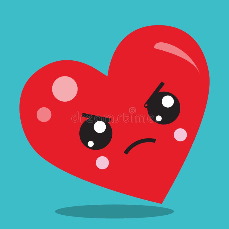 Heart heart angry 05 stock vector. Illustration of graphic - 197985124