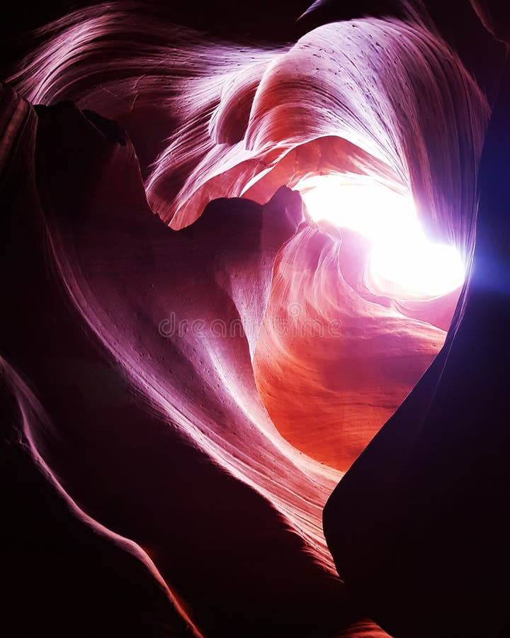 At the Heart of the Antelope Lower Canyon Stock Image - Image of heart ...