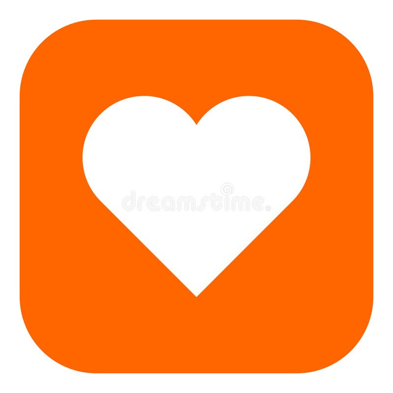 Heart and app icon stock vector. Illustration of orange - 236873531