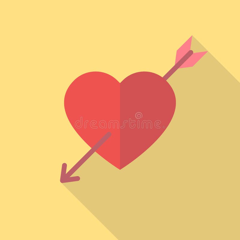 Heart with Arrow stock vector. Illustration of heart - 83668699