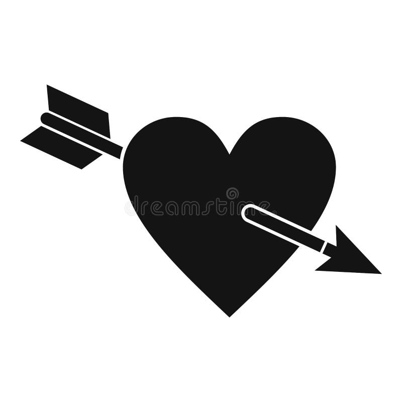 Heart Arrow Icon Simple Style Stock Illustrations – 1,871 Heart Arrow ...