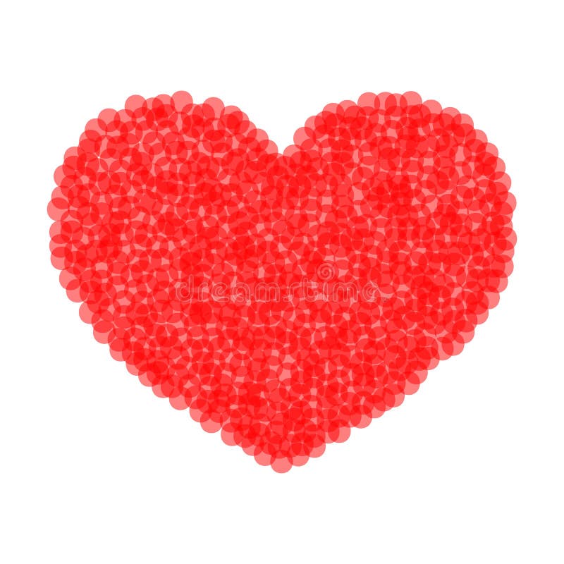 Heart As Sign of Love from Red Circles. Vector Illustration Stock ...