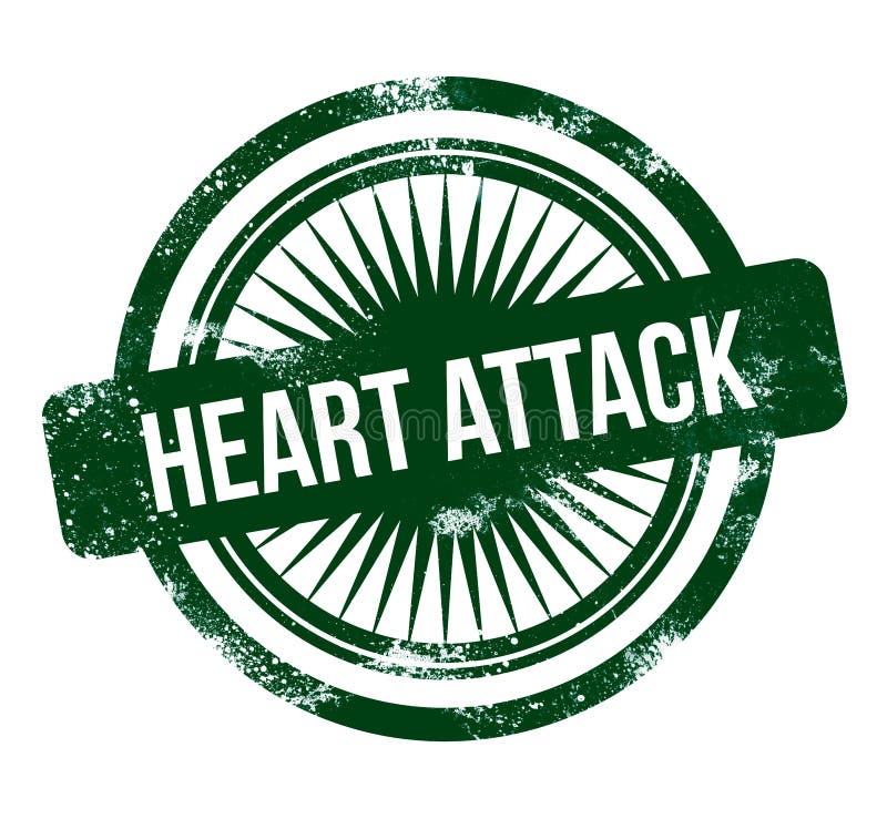Heart Attack - Green Grunge Stamp Stock Illustration - Illustration of ...