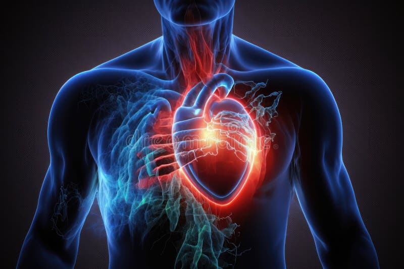 Heart Attack Illustration. Generative AI Stock Illustration ...