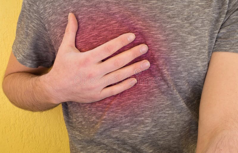Heart attack in a man stock image. Image of medicine - 194591627